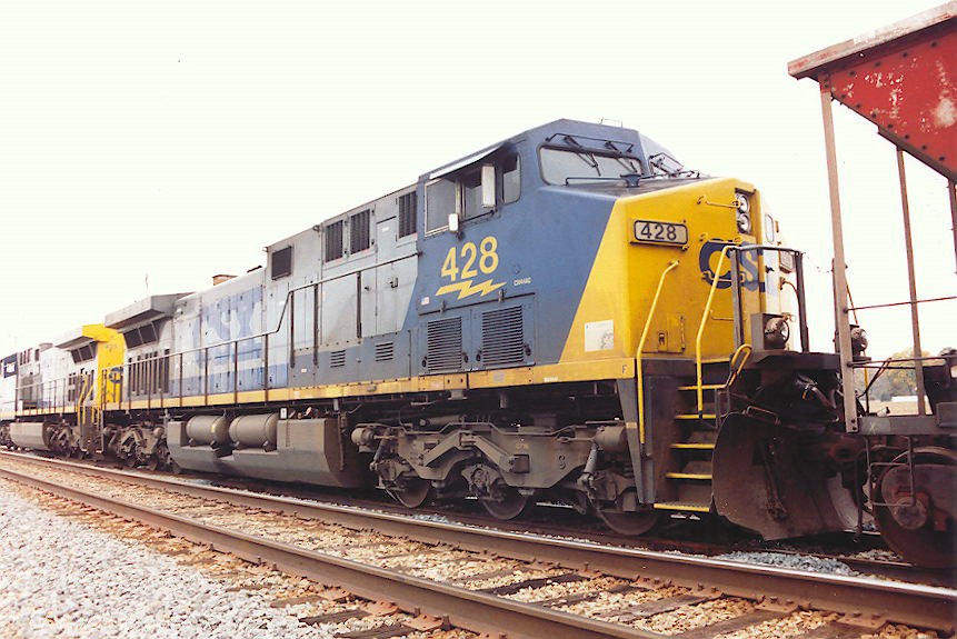 CSX 428 with empty coal drag